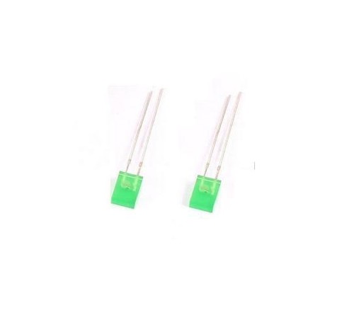 30PCS 2x5x7mm Rectangle LED Green Colou Green Light Emitting Diode NEW ...