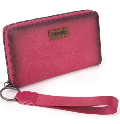 Wrangler Ladies Pink Leather Wristlet Wallet NWT WG119-WOO1BHPK New In Box | eBay