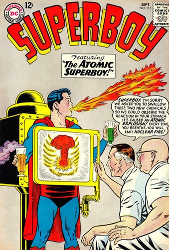 SUPERBOY #115 VG/F, Atomic Bomb cover, DC Comics 1964 Stock Image | eBay