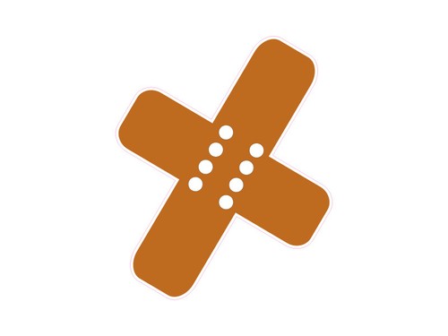 1 x Aufkleber Autopflaster Pflaster unfall Verletzung Spass Fun Gag ...