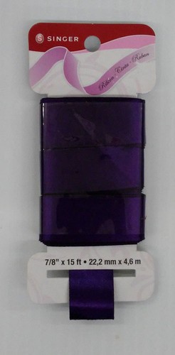 Singer Solid Satin Ribbon - 7/8-Inch by 15-Feet - Purple - Lot of 2 | eBay