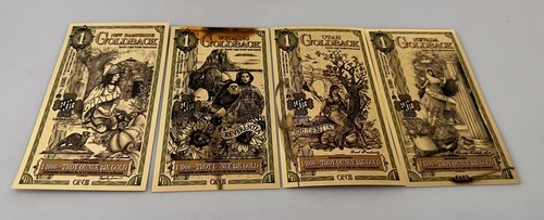 Set of 4 Goldbacks - Utah New Hampshire Nevada Wyoming 1 Goldback Gold ...