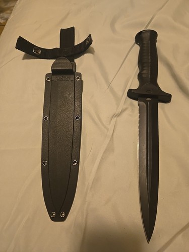 TRS Tactical Survival Knife The Titan 12” Survival Serrated Straight ...