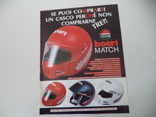 advertising Pubblicità 1987 CASCO HELMET BOERI MATCH | eBay