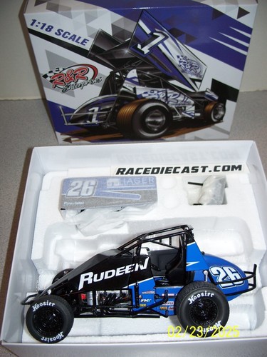 1/18 #26 JOEY SALDANA "RUDEEN RACING / HAGAR" R&R WOO SPRINT CAR 2018 ...