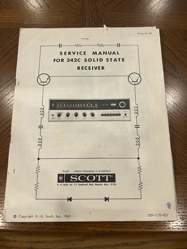 Scott 342C Receiver Service Manual *Original* | eBay