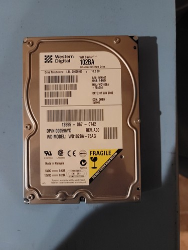 Western Digital Caviar WD102BA 10.2GB Enhanced IDE Hard Drive TESTED | eBay
