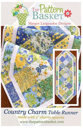 Quilt Pattern COUNTRY CHARM Moda THE PATTERN BASKET Table Runner CHARM ...