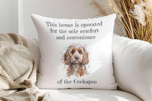 Personalised Dog Cockapoo Cushion Cover Pillow Birthday Christmas Gift ...