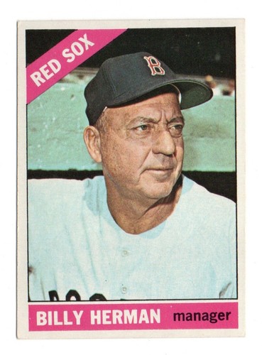 1966 Topps #37 Billy Herman Boston Red Sox EX/NM CENTERED CREASE FREE ...