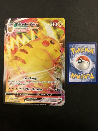 JUMBO Pokemon Card Pikachu VMAX SWSH286 Oversized Promo | eBay