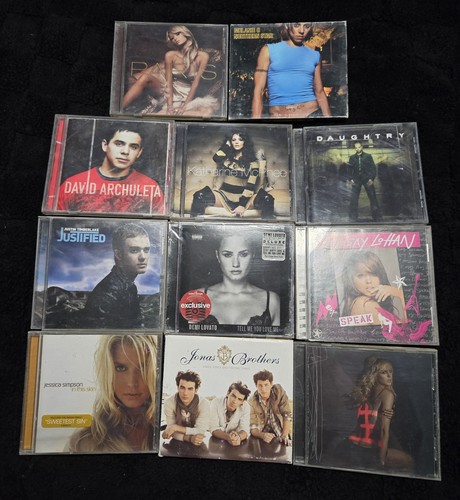 Lot of 11 Y2K 2000's Pop CDs Lohan, Lovato, J Simpson, Jonas Bros ...