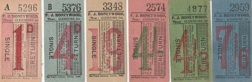 Bell Punch Tickets. .F. J. Honeywood. 6 tickets. | eBay