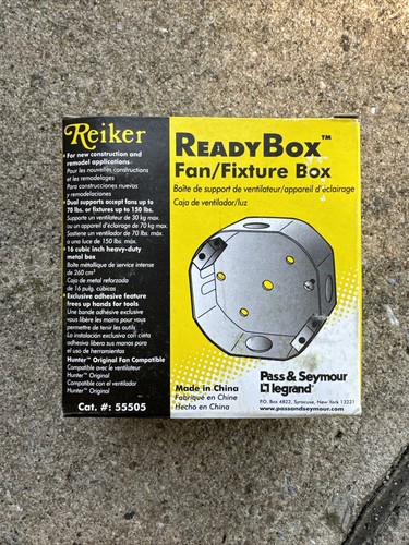Pass & Seymour Reiker ReadyBox Ceiling Fan/Fixture Box 1-1/2" x 4 ...