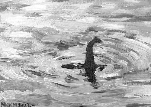 Loch Ness Monster (1934)- 5x7 inch painting- artist Nick Mears | eBay