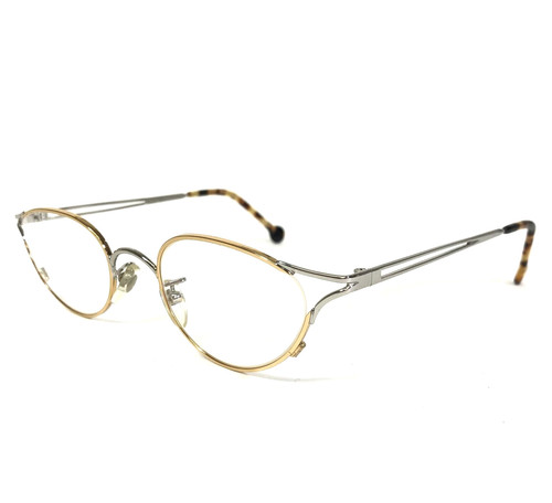 Vintage la Eyeworks Eyeglasses Frames SAVANA Silver Gold Round 45-21 ...