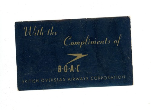 1930's-50's British Overseas Airways Corp #2 Label Poster Stamp P225E ...