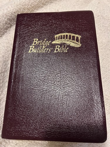 KJV Bridge Builders Bible Burgundy Bonded Leather Rod Parsley Red ...
