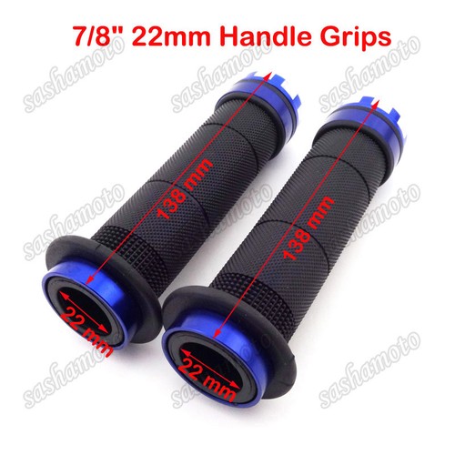 Blue 22mm 7/8" Handle Hand Grips 50cc 90cc 110cc 125cc 150cc 200 250 cc ...