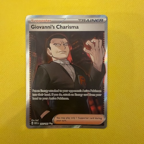 Pokemon Card Giovanni's Charisma 197/165 Scarlet & Violet 151 Ultra ...