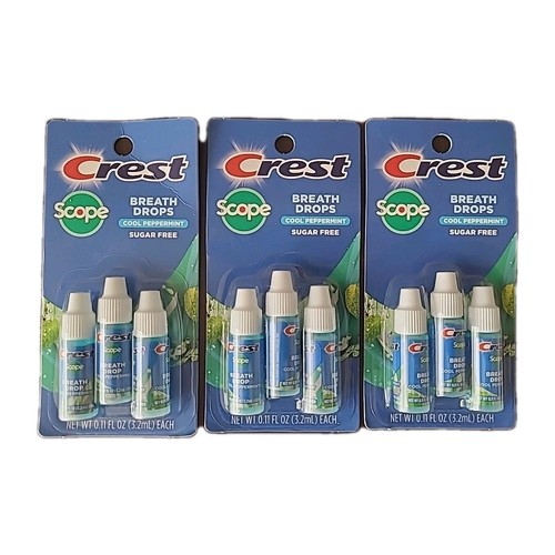 3 Packs Crest Scope Breath Drops Long Lasting Peppermint, Sugar Free | eBay