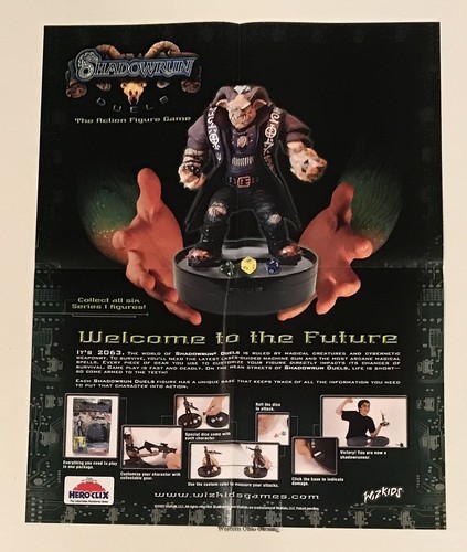 Shadowrun Duels The Action Figure Game One Sided Promo Poster NEW READ ...