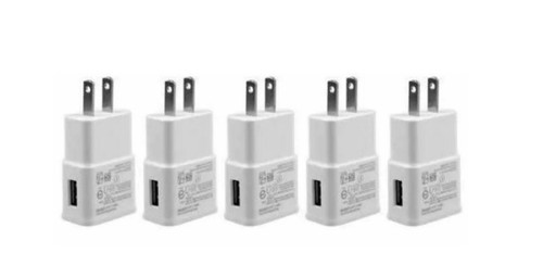 5 Pack Power Adapter Home WALL Charger Plug For Samsung Universal Cell ...