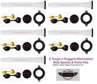 4 Pack BLITZ Gas Can SPOUTS & PARTS KITS Free Air Breather Vents TOUGH ...