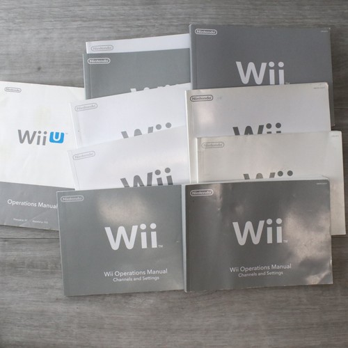 Nintendo Wii System Console User Operations Manual Lot 8 Wii, 1 Wii U ...