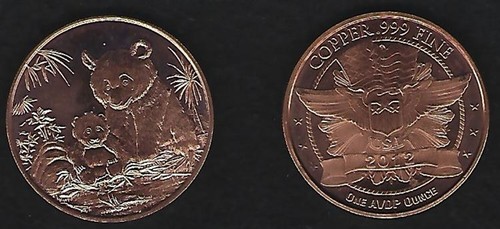 One 1 oz Copper Panda Round - Very Nice! | eBay