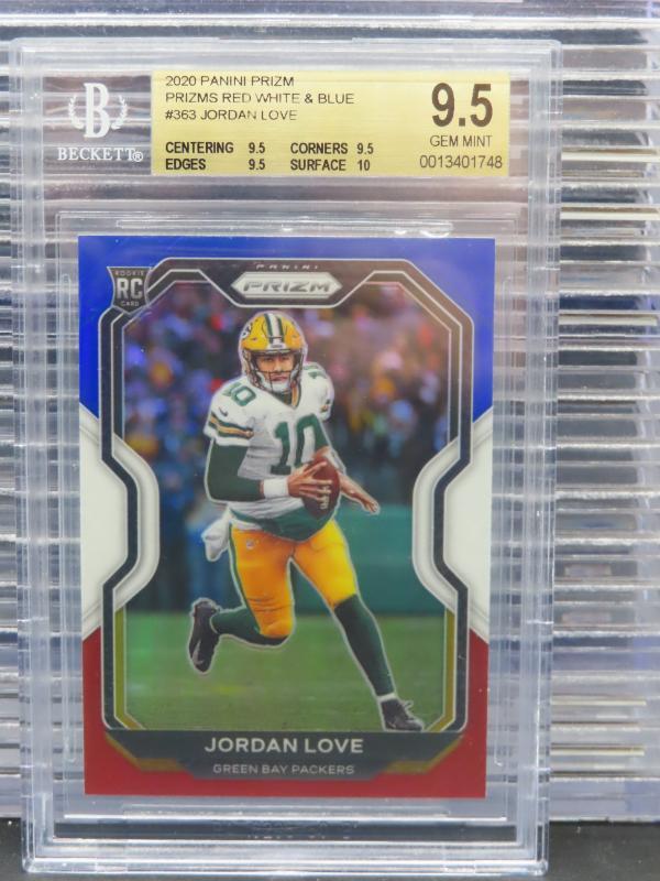 Jordan Love 2020 Prizm #363 Red White Blue BGS 9.5 Price Guide - Sports ...