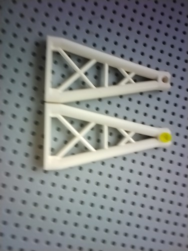 2 X Lego Support 1x6x10 White Crane Pillar Triangle Grid Set 9457 64449 ...