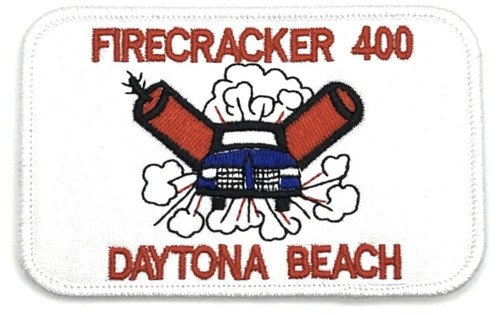 Daytona Beach Firecracker 400 Patch Iron Sew On Vintage Style Retro Cap ...