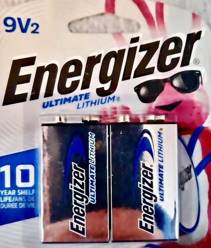 2 pk Energizer Ultimate Lithium Batteries 9V Exp 12 2035 FACTORY-SEALED ...