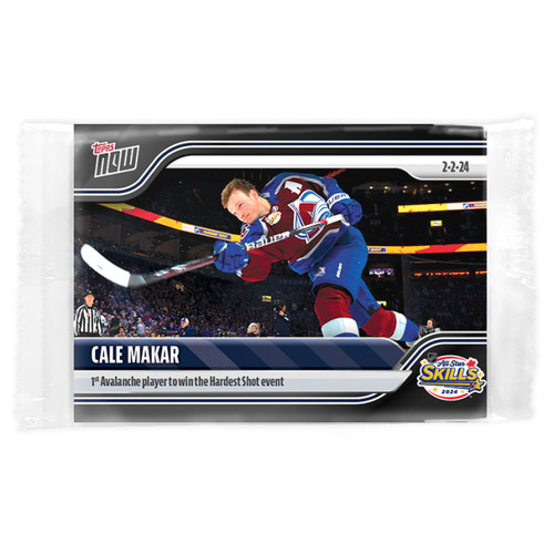 2023/24 Topps Now NHL Sticker 104 CALE MAKER ASG HARDEST SHOT AVALANCHE ...