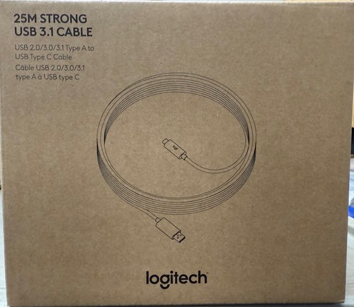 LOGITECH 25M STRONG USB 3.1 CABLE, PN: 939-001802, COLOUR: GRAPHITE ...