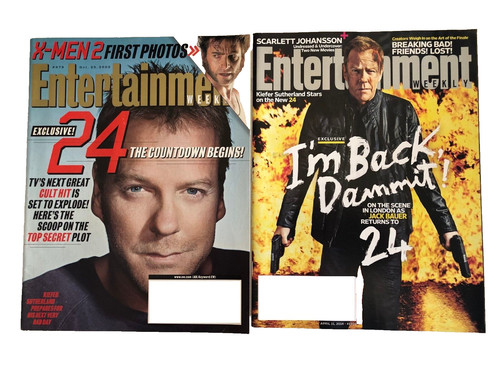 24, Kiefer Sutherland, Ent. Weekly magazine duo, 2002 & 2014 - Jack ...