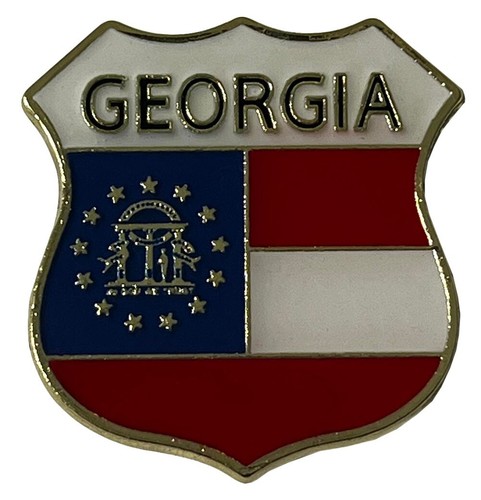 State of Georgia Shield Motorcycle Hat Cap Lapel Pin | eBay