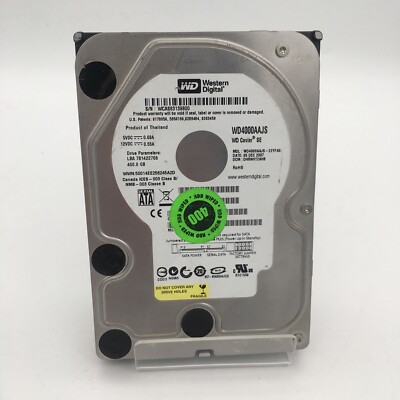 SATA I Internal 7200 RPM Rotation Speed 400 GB Storage Capacity Hard ...