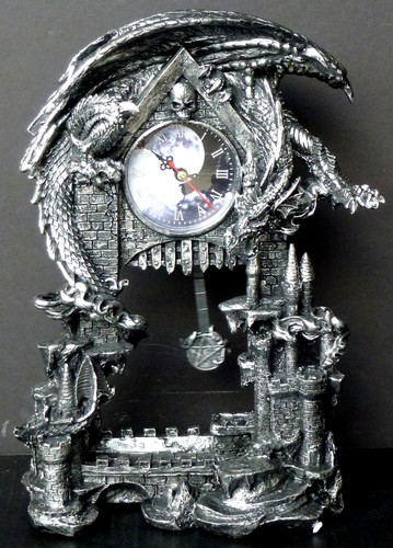 DARK TIMES **NEW FACE** Dragon Clock DWK Statue H13'' x L9.85'' x W5 ...