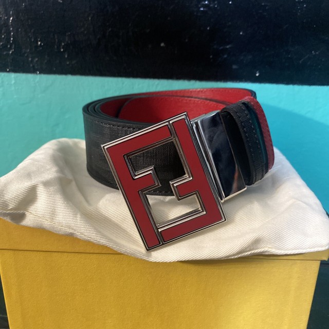 Red Fendi Belts For Men