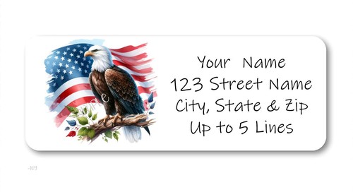 USA Patriotic Bald Eagle Personalized Return Address Labels | eBay