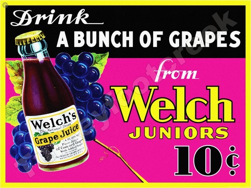Welch's Grape Juice Juniors 9" x 12" Metal Sign | eBay