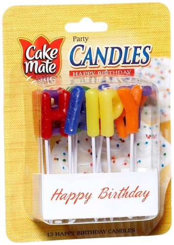 Lot of 3 - Cake Mate Happy Birthday Candles 13 Letters each | eBay