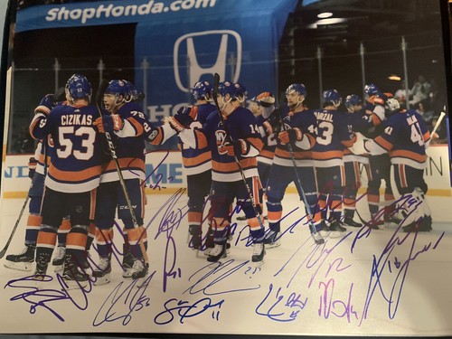 NEW YORK ISLANDERS 2017 TEAM SIGNED 11x14 PHOTO AUTOGRAPH | eBay