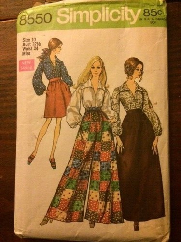 Vintage Simplicity 8550 Size 10 Misses Skirt,Pants,Blouse | eBay