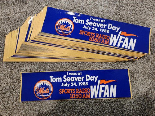 Tom Seaver Day July 24, 1988 Bumper Sticker Shea Stadium Sports Radio ...