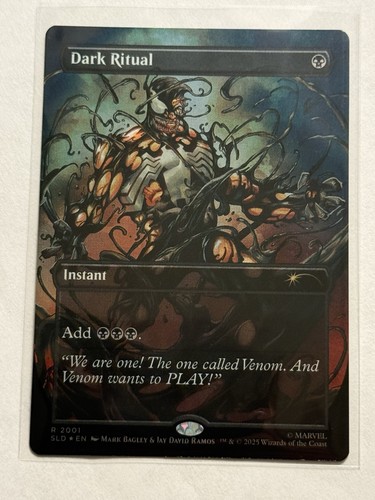 Dark Ritual Borderless COLORS FOIL MTG NM Venom Spider-Man Secret Lair ...