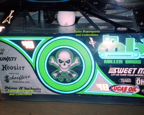 SCOTT BLOOMQUIST #0 DIRT LATE MODEL CAR 2006 11X14 PHOTO POSTER SKULL ...