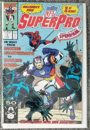 Marvel Comic Book....NFL Superpro #1, October 1991, Excellent Condition ...
